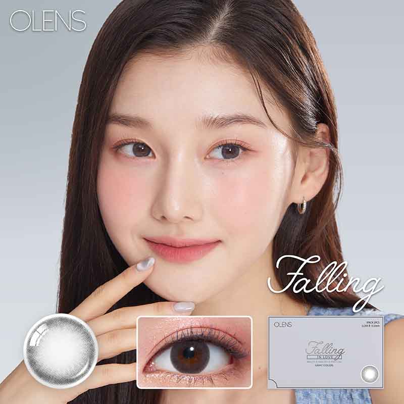 OLENS - OLENS Falling Gray｜1 Month 2片盒裝｜月拋彩色隱形眼鏡