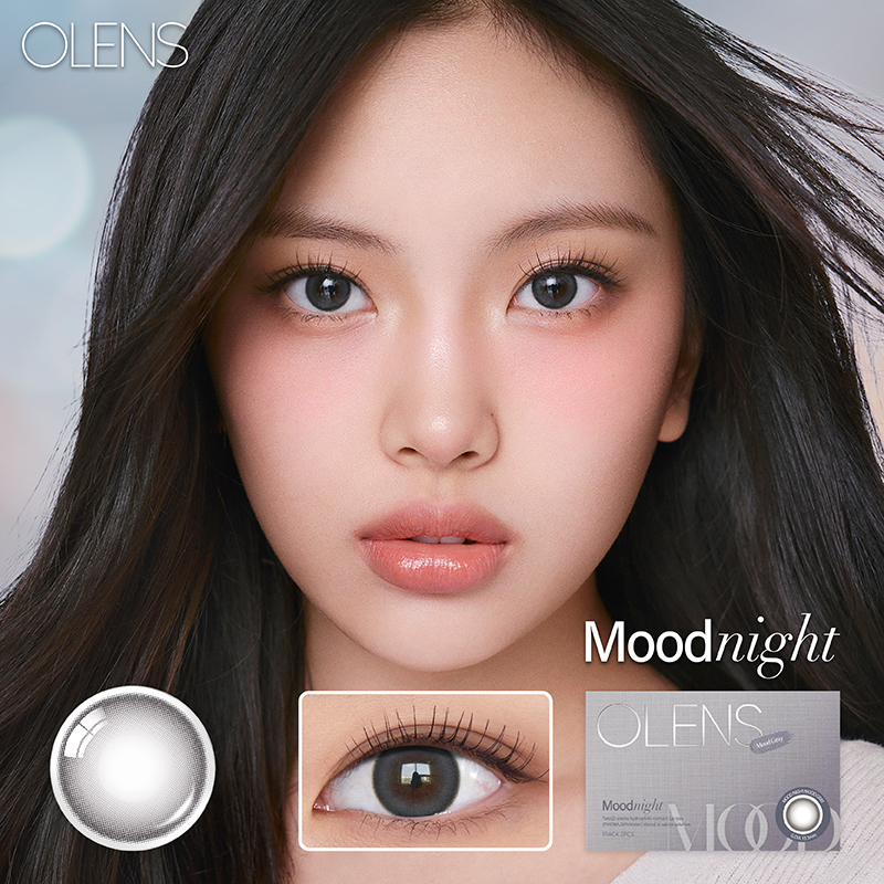 OLENS - OLENS Mood Night Mood Gray｜1 Month 2片盒裝｜月拋彩色隱形眼鏡