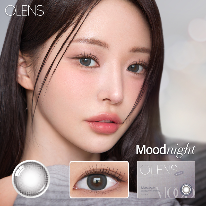 OLENS - [散光 -1.25] OLENS Mood Night 1 Month Mood Gray 1片盒裝